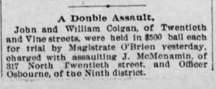 Colgan Family News Stories - The Colgan Family of Philadelphia